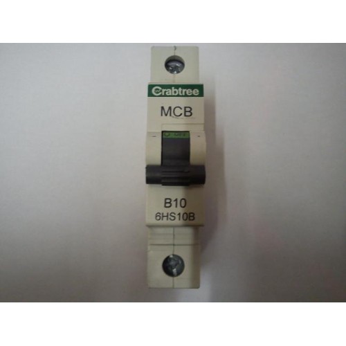 Crabtree Loadstar 6HS110B 10a Single Pole Mcb